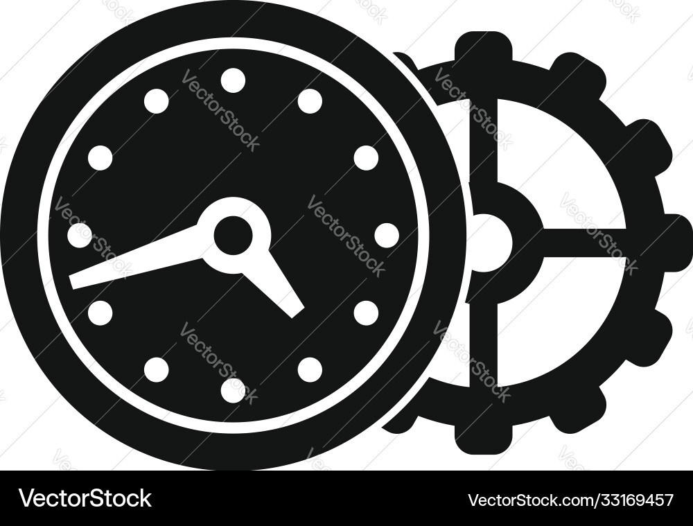 Wall clock repair icon simple style Royalty Free Vector