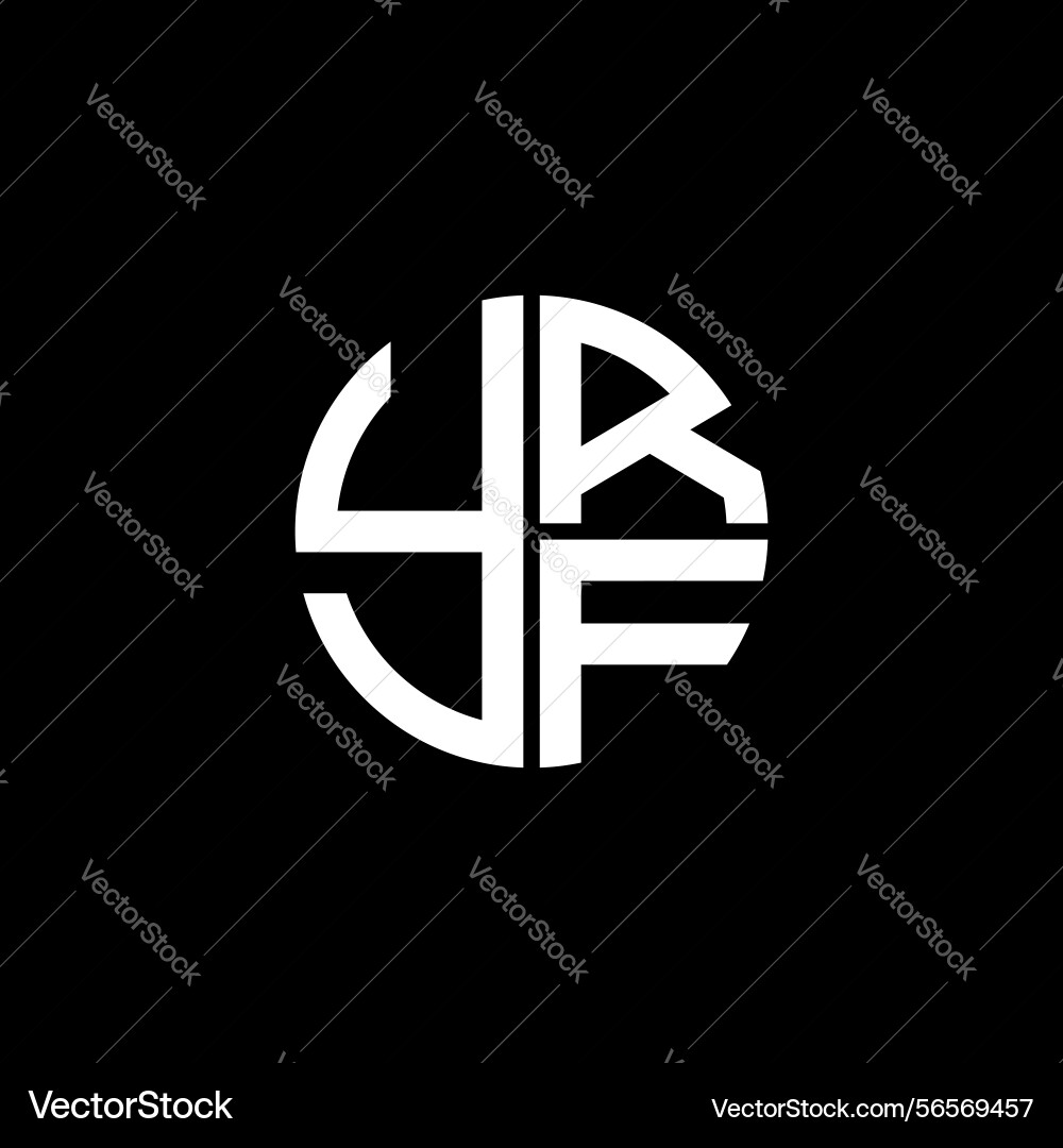 Yrf logo icon monogram yrfletter Royalty Free Vector Image