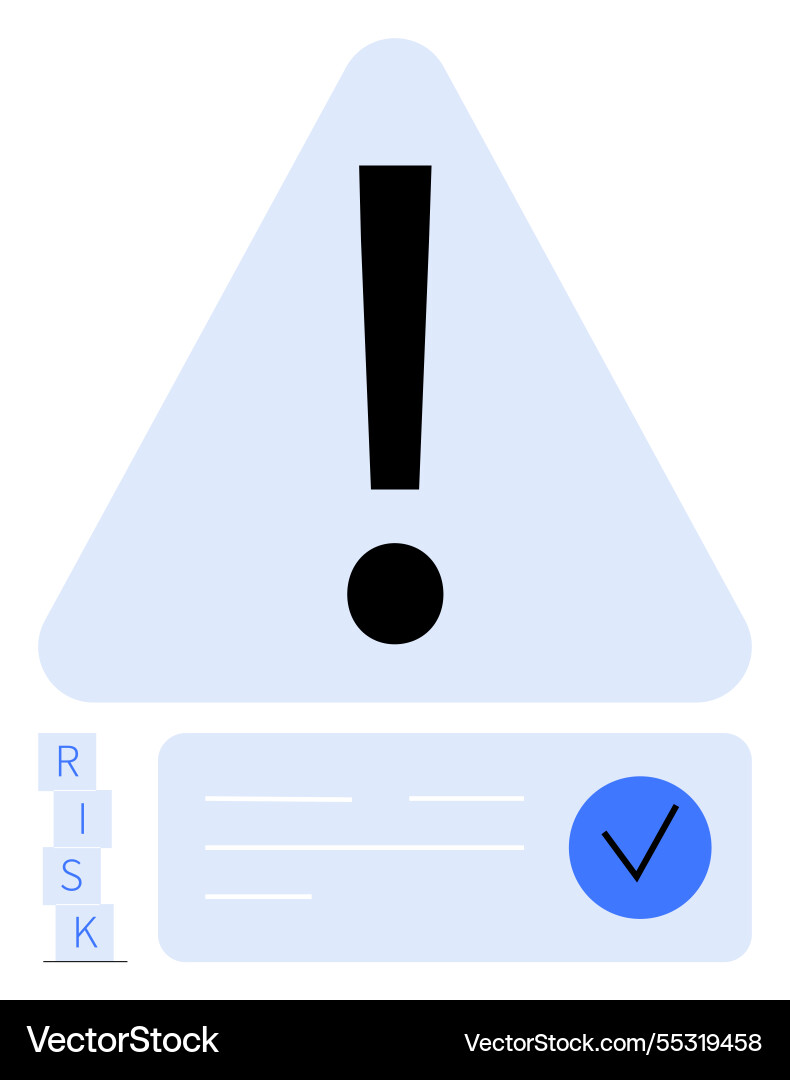 Exclamation mark in triangle warning sign Vector Image