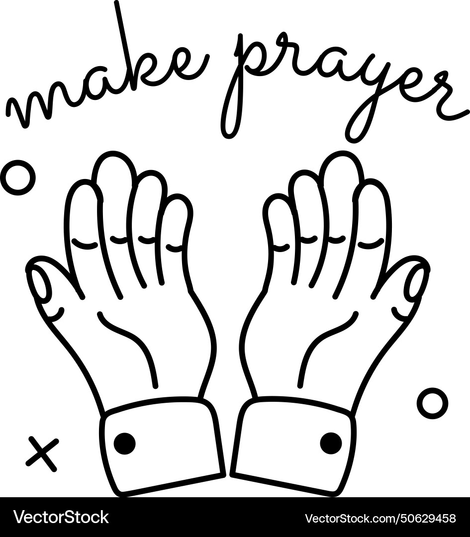 Make prayer Royalty Free Vector Image - VectorStock
