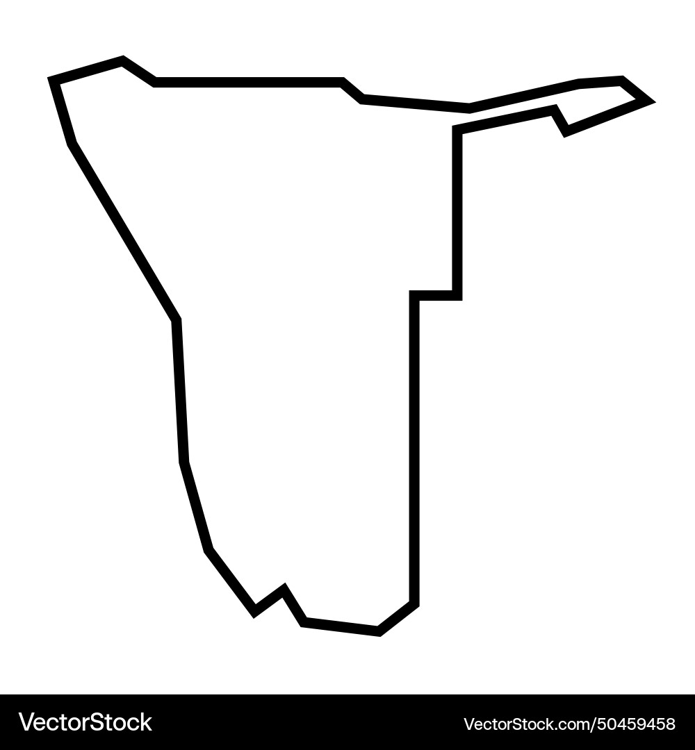 Namibia country map thick outline icon Royalty Free Vector