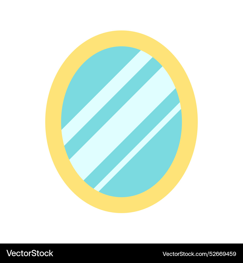 Bathroom yellow mirror Royalty Free Vector Image
