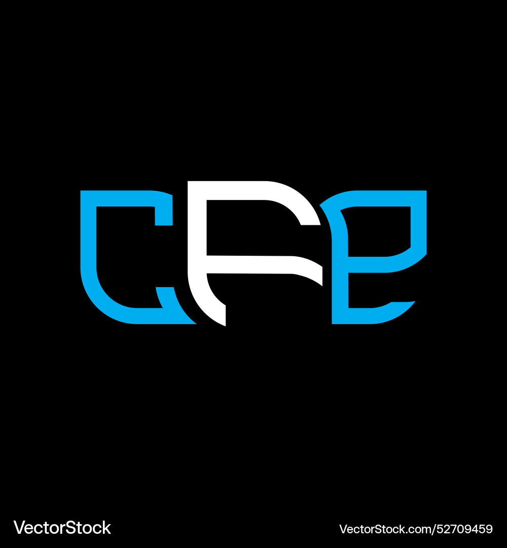 Cfp logo design simple and modern Royalty Free Vector Image