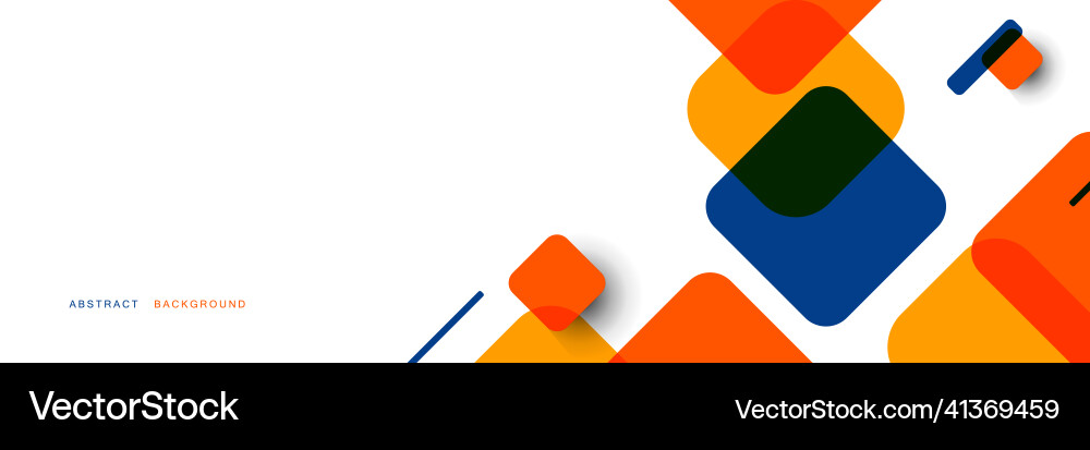 Colorful minimal abstract geometric square shape Vector Image