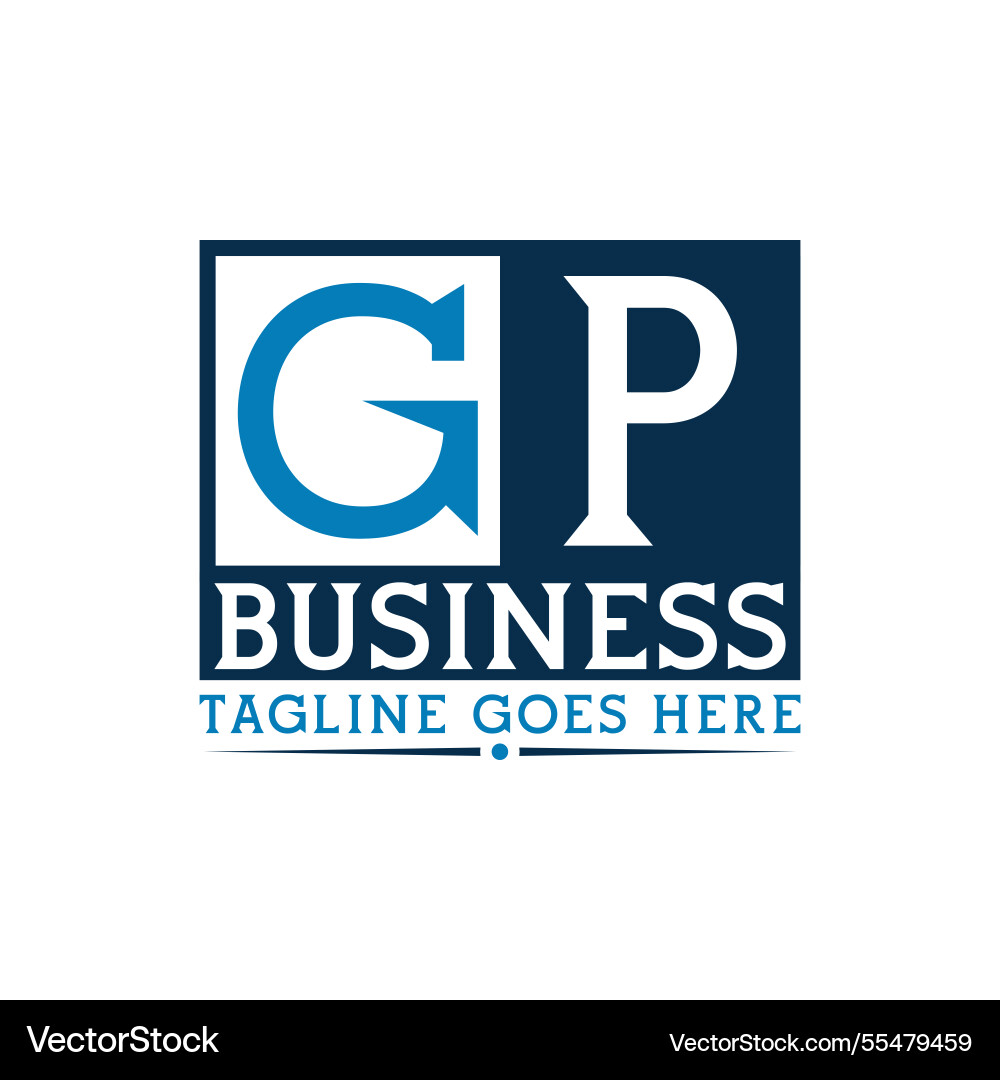 Gp logo letter business design Royalty Free Vector Image
