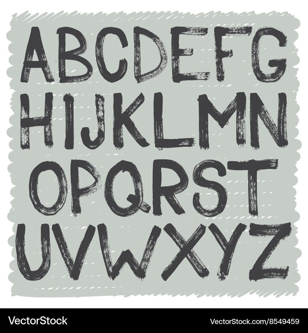 Interesting alphabet of capital letters Royalty Free Vector