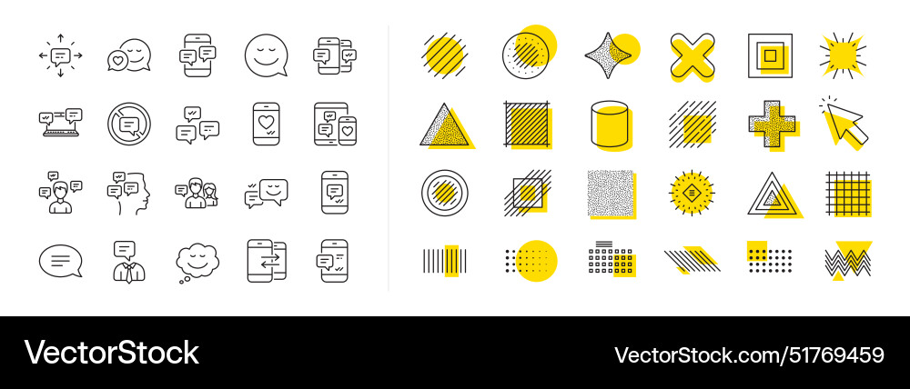 Message and communication icons group chat Vector Image