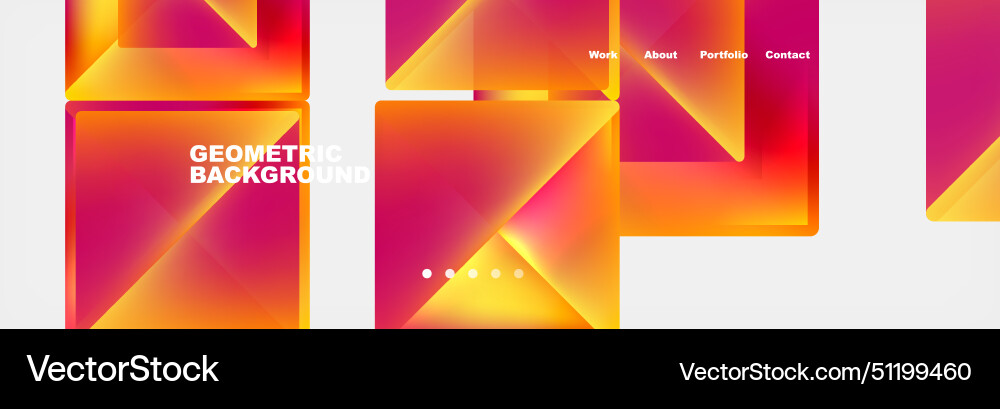 A colorful geometric background with squares Vector Image