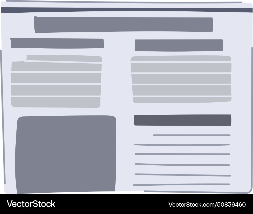 Article financial newspaper cartoon Royalty Free Vector