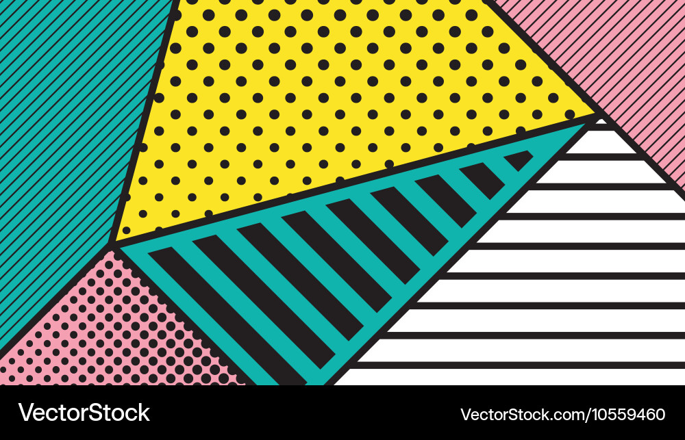 Black and white pop art geometric pattern Vector Image