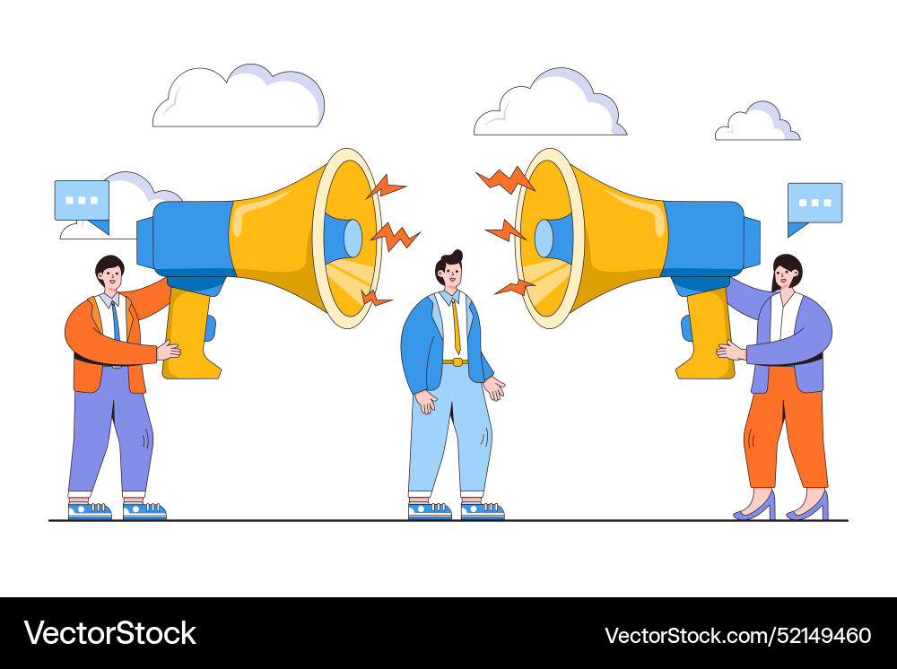 Employee input getting to colleague opinion Vector Image