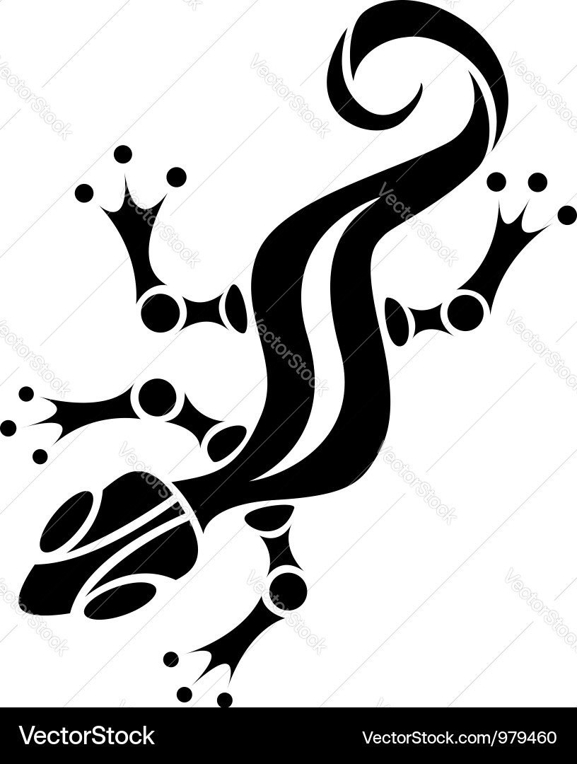 Graphical salamander Royalty Free Vector Image