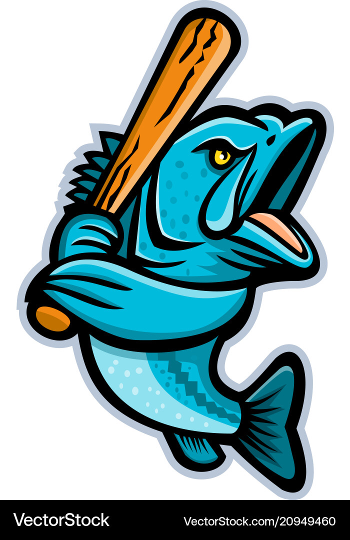 Baseball Mascot Fish Vector Images (over 180)