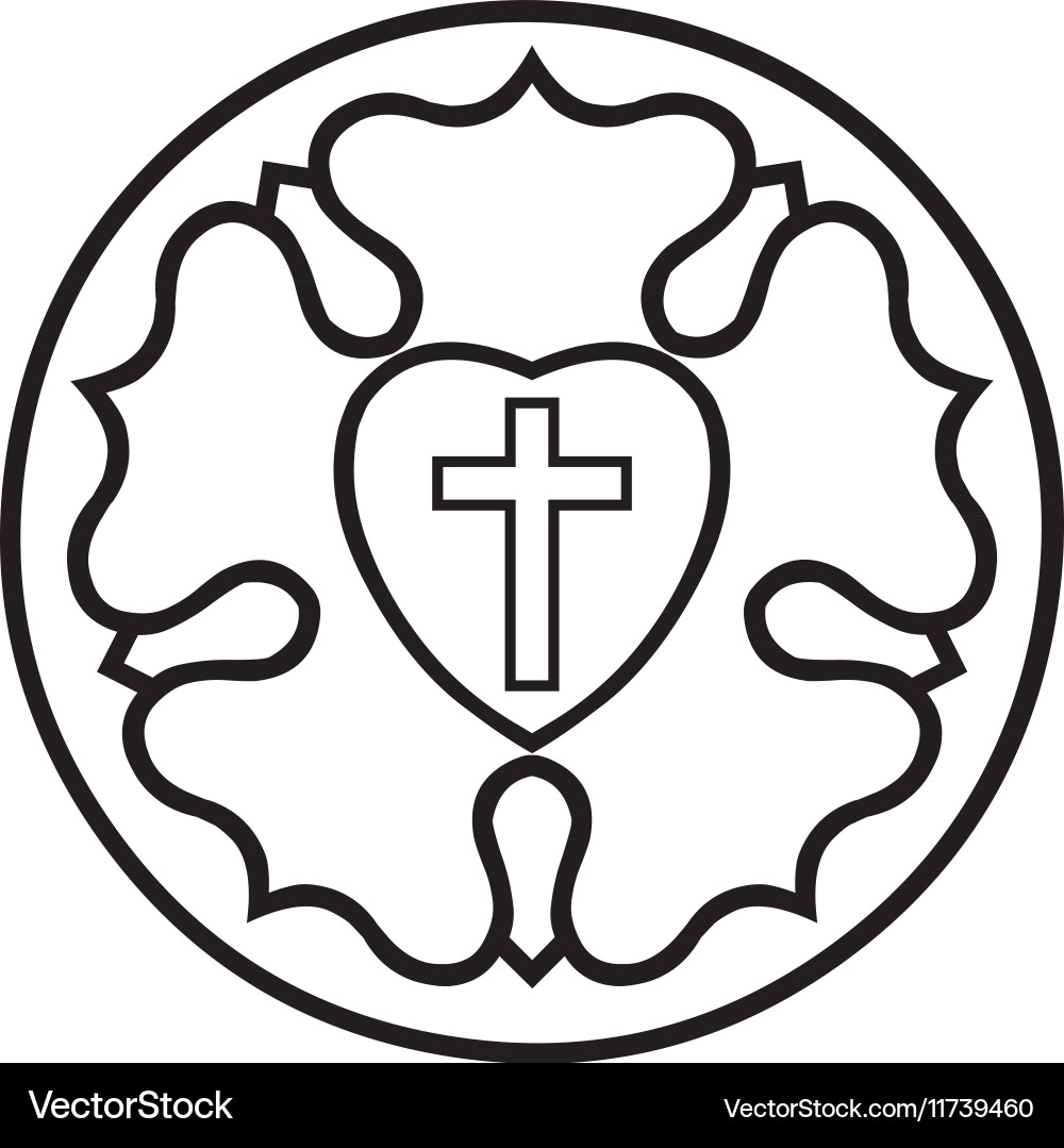 Lutheran Rose Symbol Royalty Free Vector Image