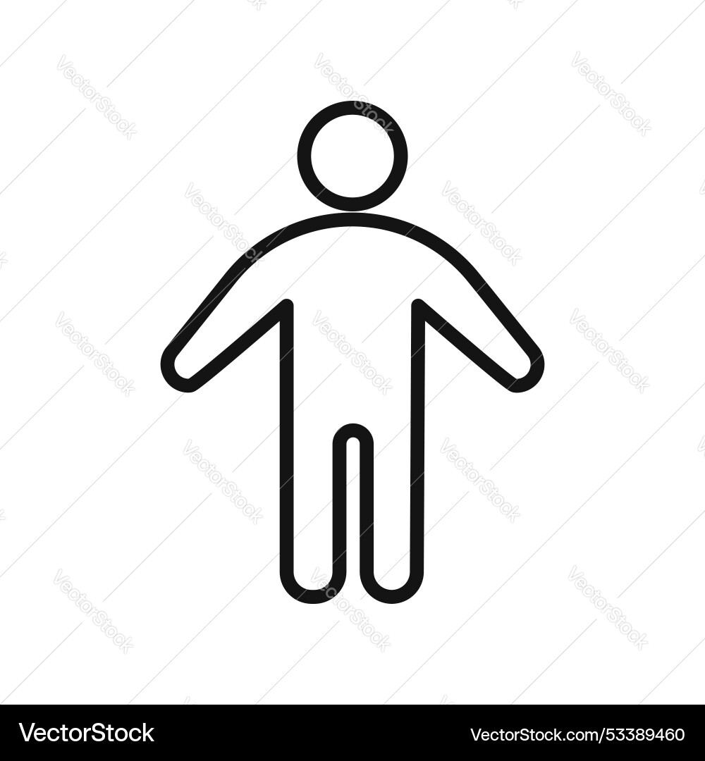Person icon isolated on white background Vector Image