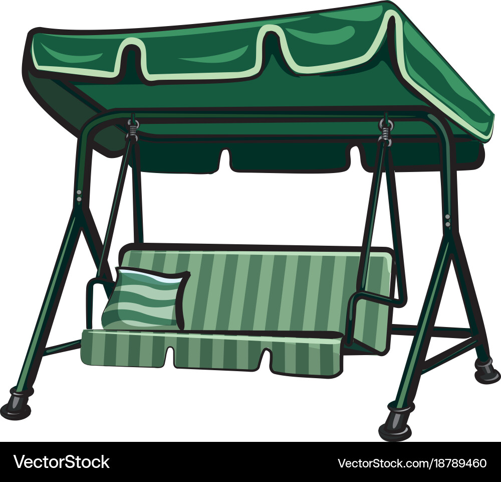 Summer garden swing Royalty Free Vector Image - VectorStock