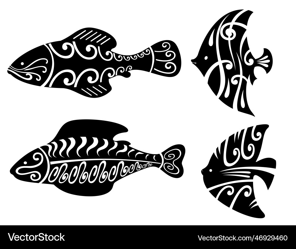 Tribal ocean fish Royalty Free Vector Image - VectorStock