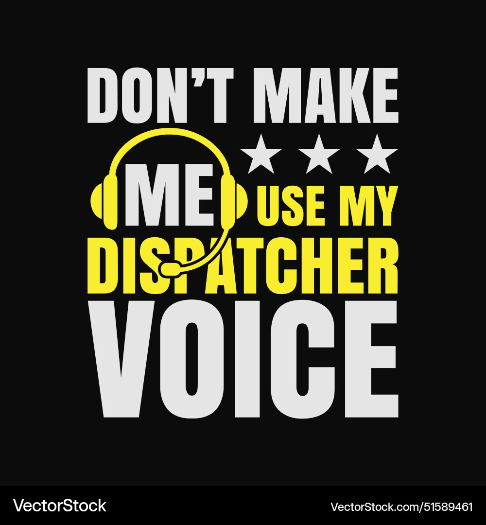 911 Dispatcher - Thin Yellow Line Royalty Free Vector Image