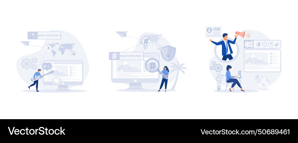 Blog Promotion Mistake Ineffective Keywords Vector Image