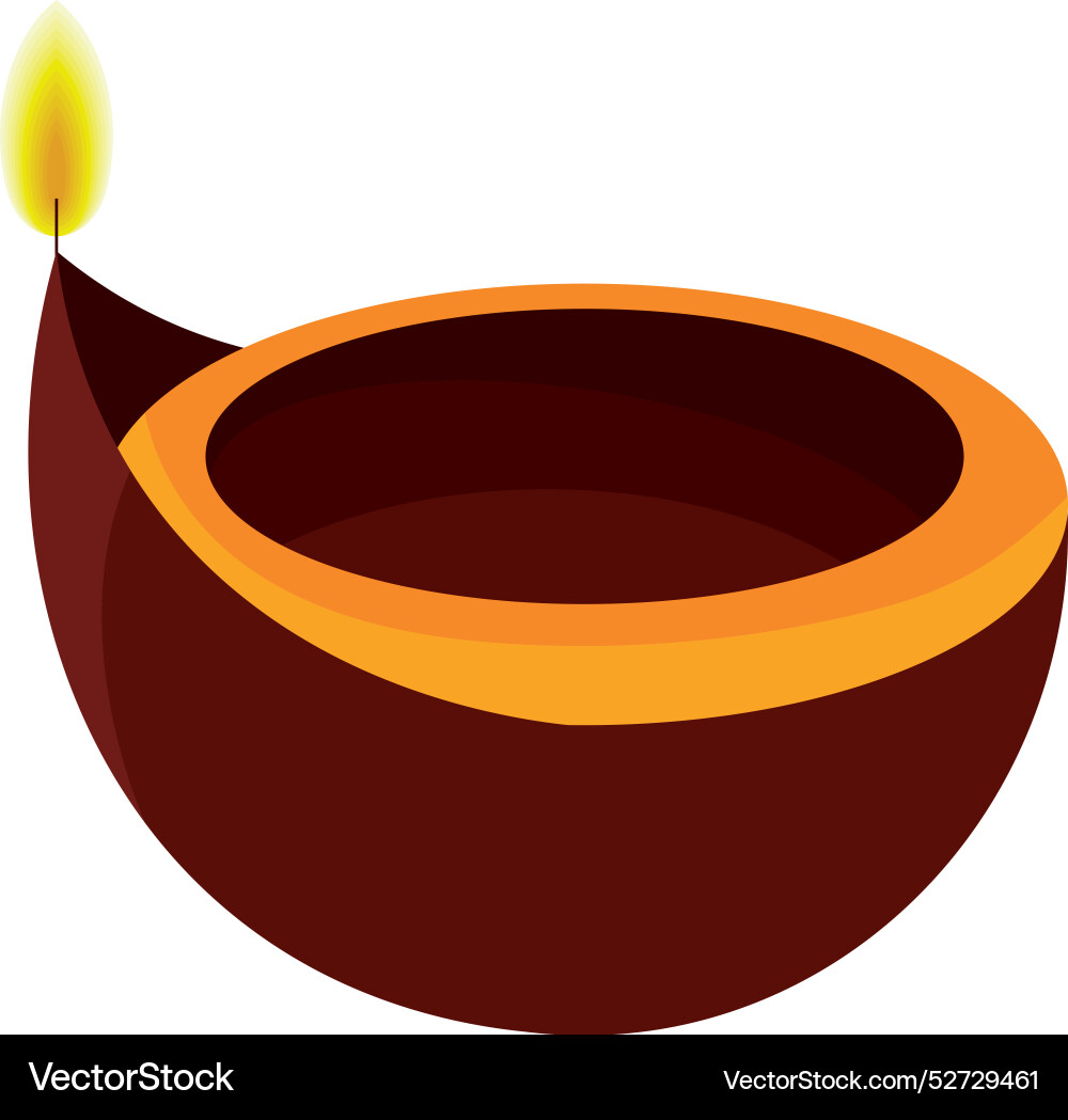 Diwali hindu diya lamp Royalty Free Vector Image