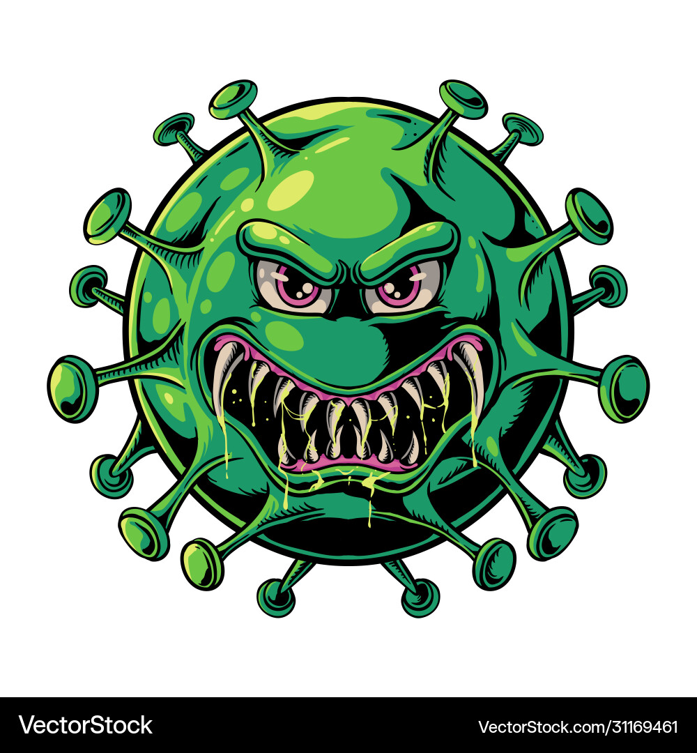 Evil virus Royalty Free Vector Image - VectorStock