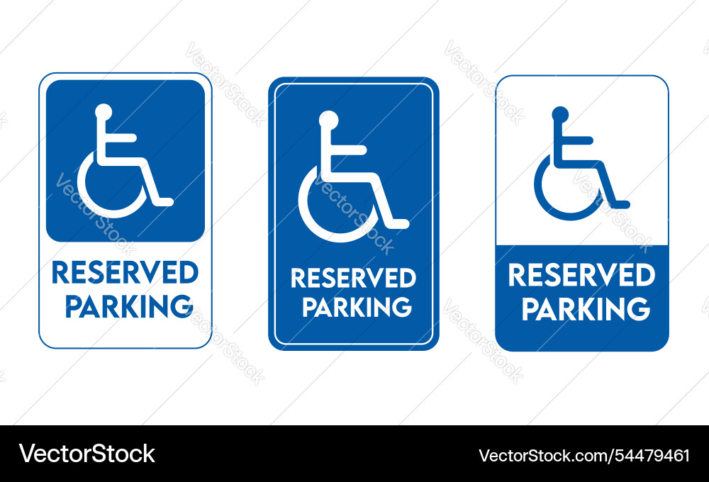 Handicapped or accessibility parking only sign Vector Image