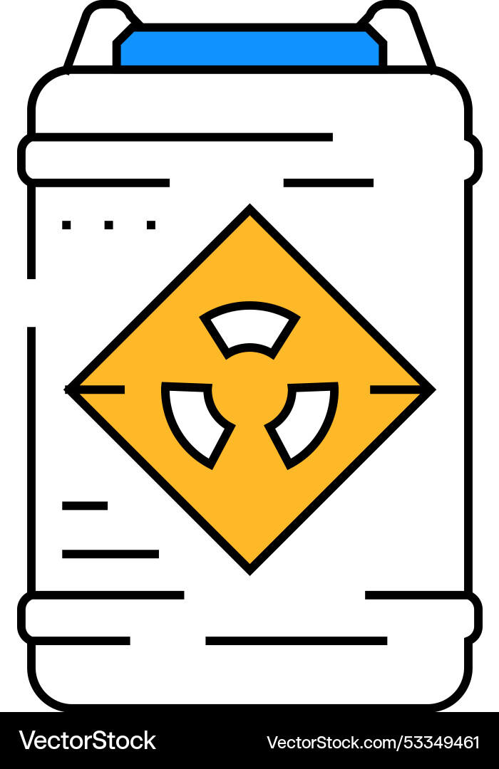 Hazardous materials tool work icon color Vector Image