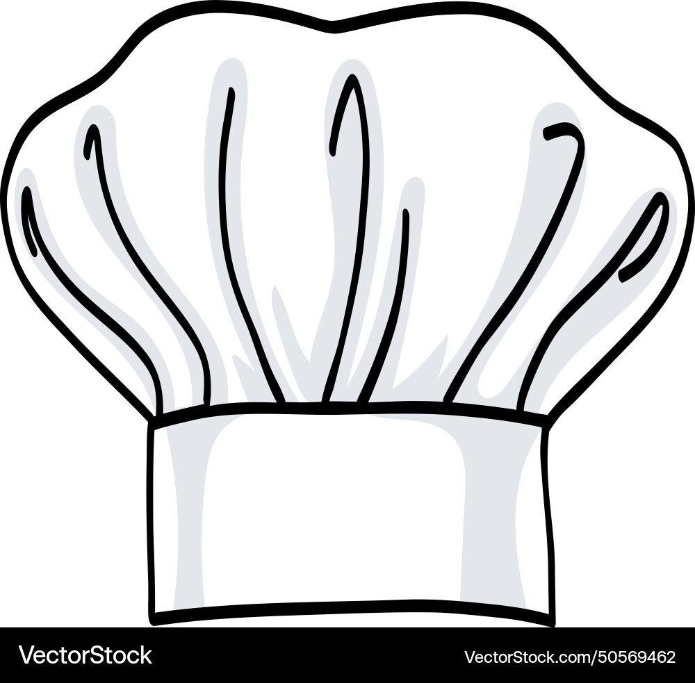 Chef hat cartoon drawing art Royalty Free Vector Image