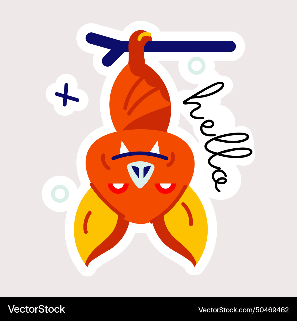 Hanging bat Royalty Free Vector Image - VectorStock