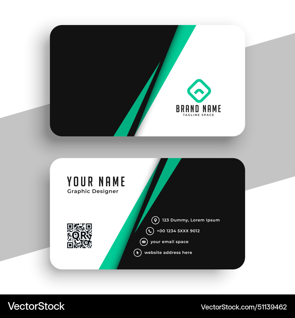 Modern and elegant professional visiting card Vector Image
