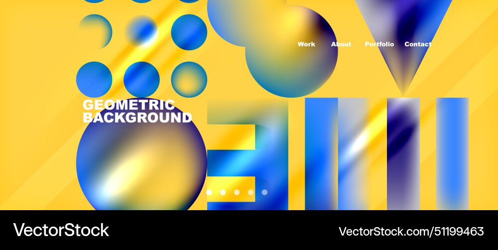 A geometric background with blue and yellow Vector Image