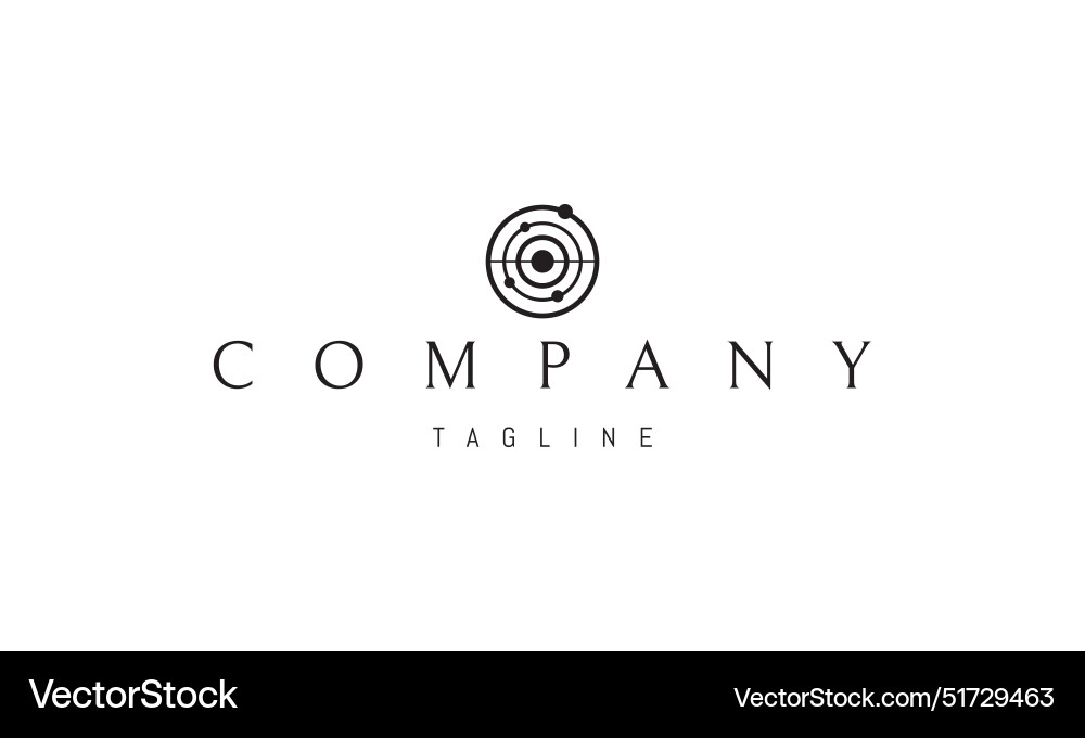 A logo with an abstract image of radar Royalty Free Vector