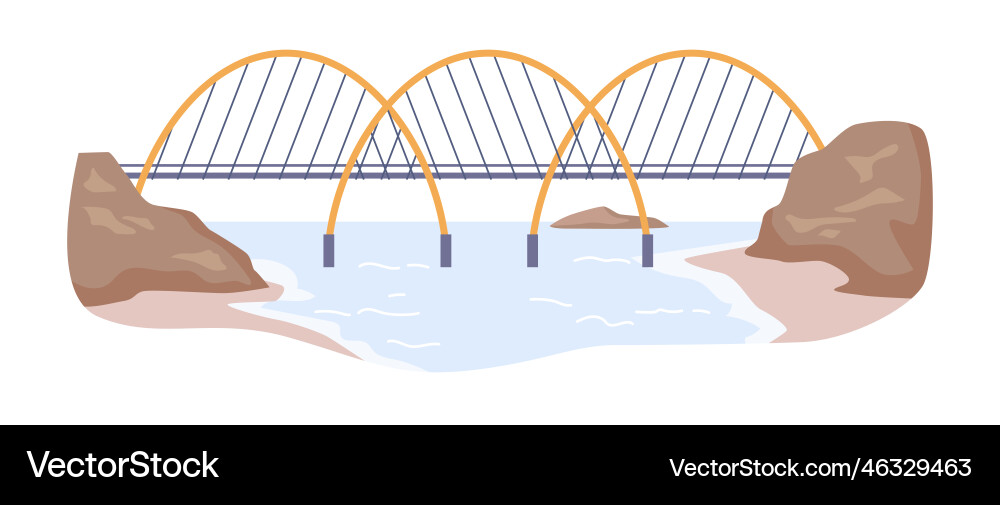 Architecture of city modern bridge Royalty Free Vector Image