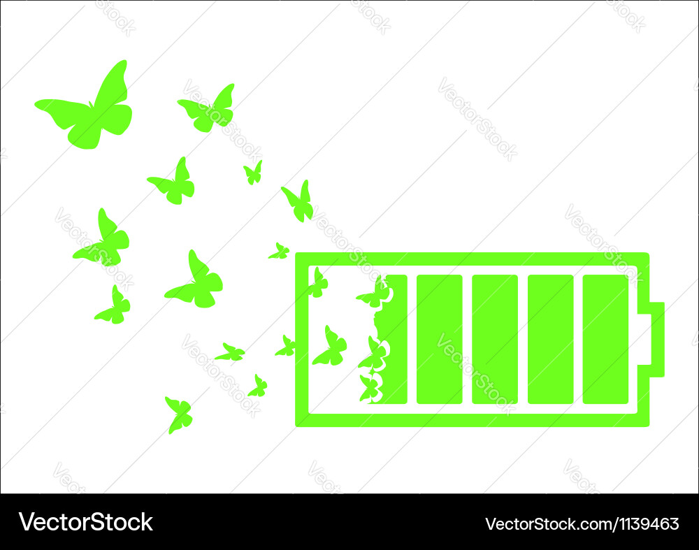Battery life Royalty Free Vector Image - VectorStock