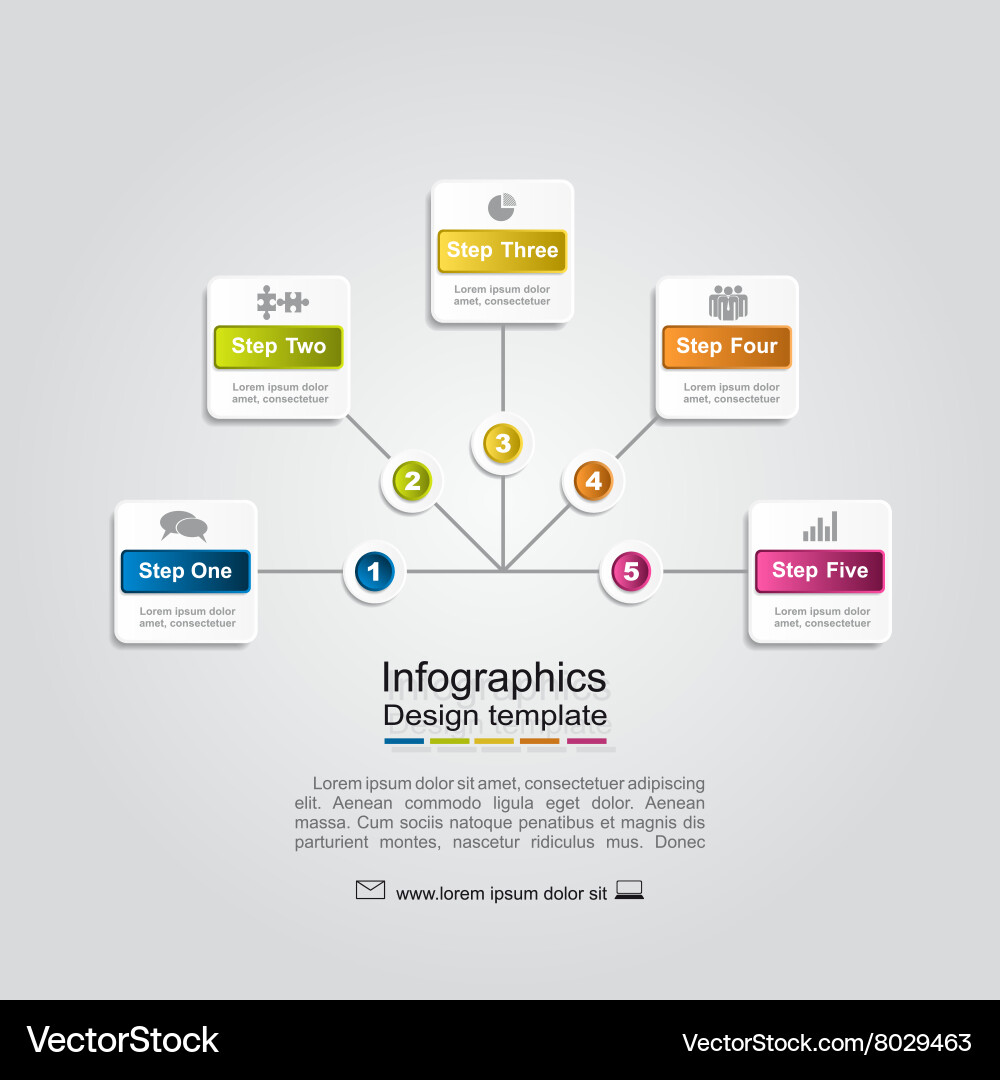 Infographic report template Royalty Free Vector Image