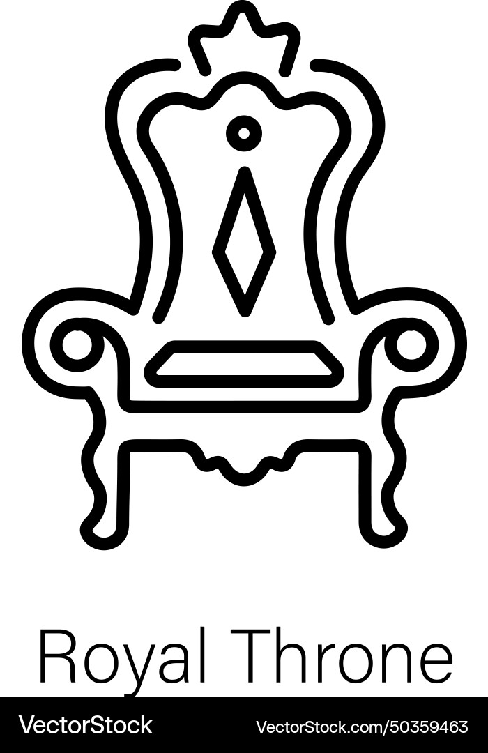 Royal throne Royalty Free Vector Image - VectorStock