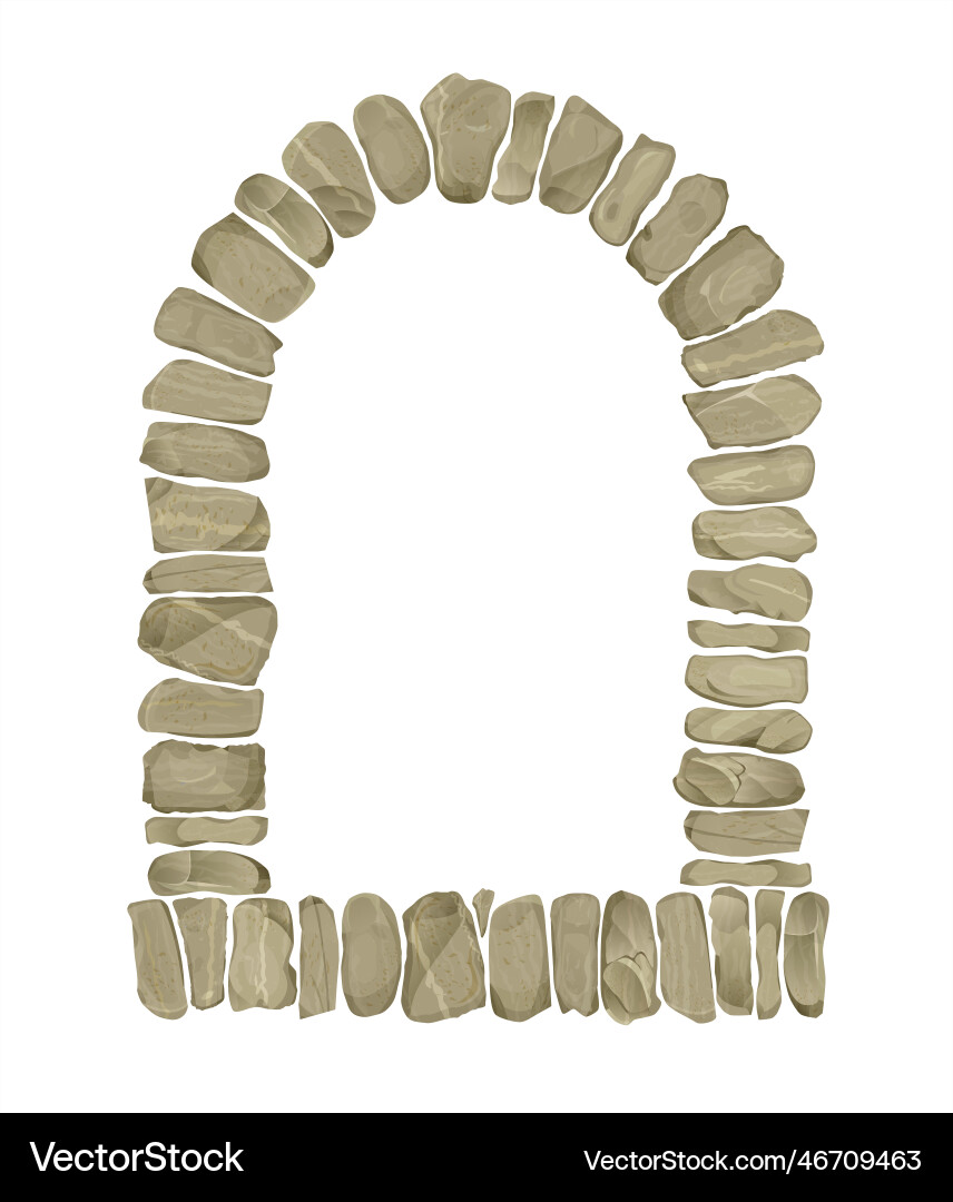 Texture of an arch made wild stone Royalty Free Vector Image