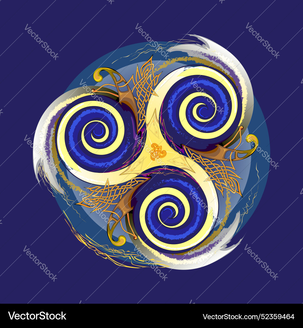 Ancient irish symbol ethnic magic sign celtic Vector Image
