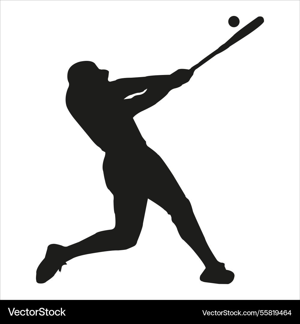 Baseball pitcher batter ball and typescript Vector Image