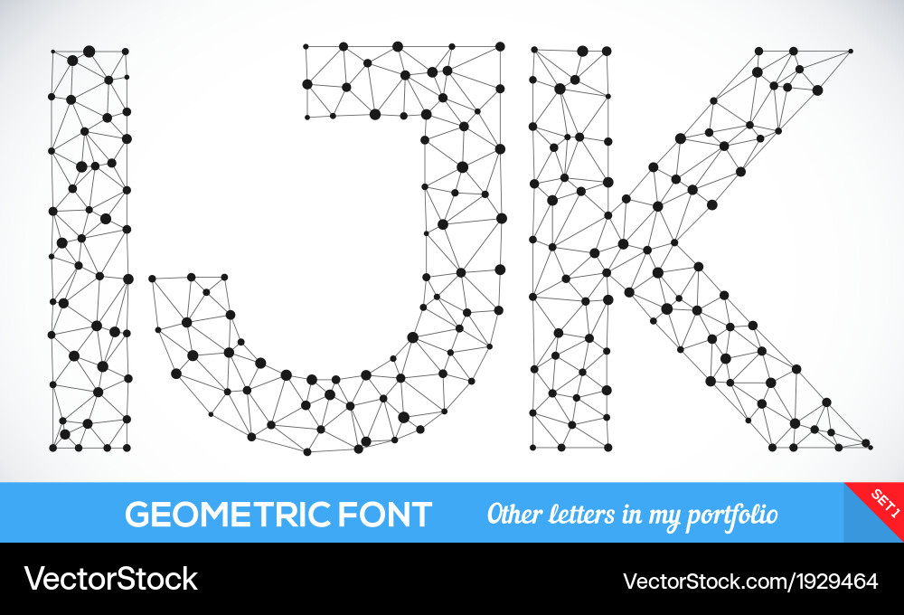 Geometric type font Royalty Free Vector Image - VectorStock