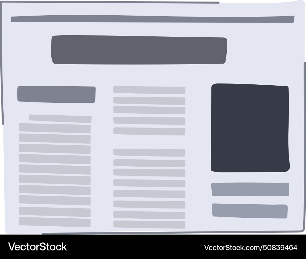 Headline financial newspaper cartoon Royalty Free Vector