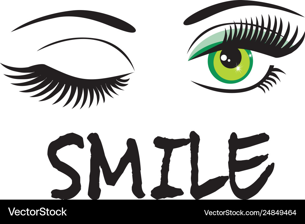 Winking eyes Royalty Free Vector Image - VectorStock