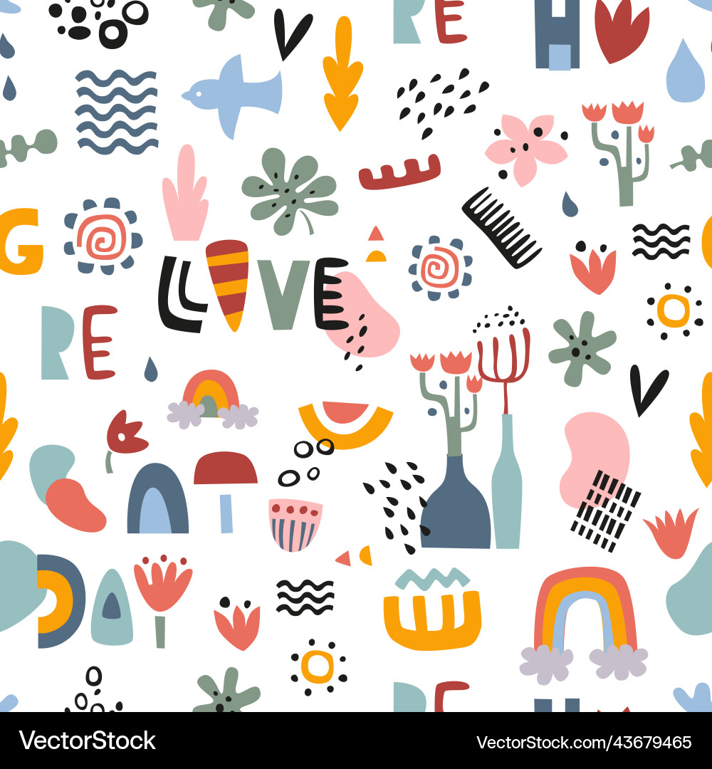 Abstract Hand-Drawn Pattern Royalty Free Vector Image