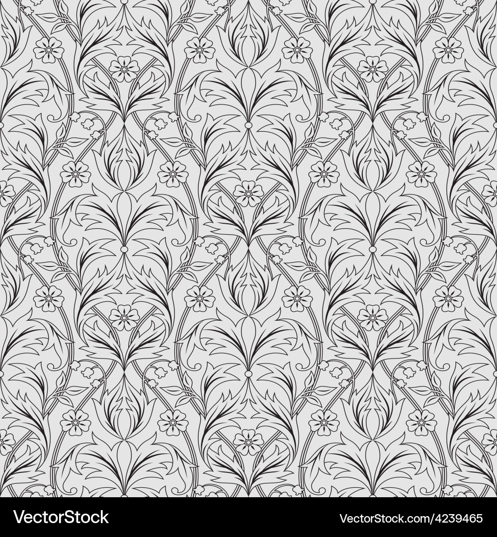 Baroque Floral Pattern Royalty Free Vector Image