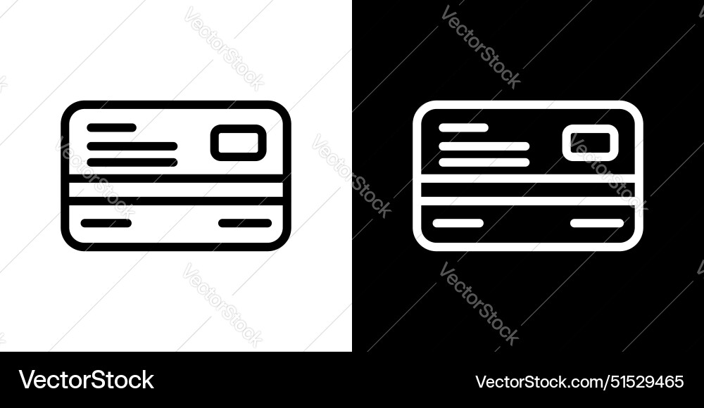 Credit card icon set atm debit payment Royalty Free Vector