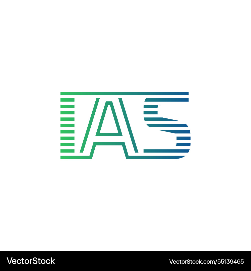 Modern ias logo design letter minimalist Vector Image