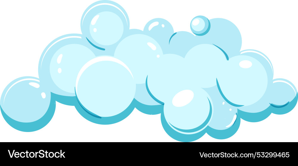 Scalp shampoo foam cartoon Royalty Free Vector Image