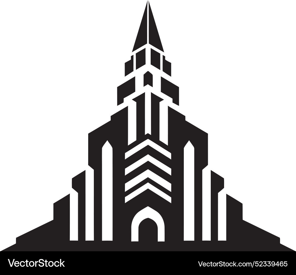 Tranquility black temple designssacred noir Vector Image