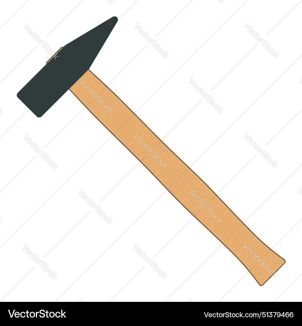 Hammer color Royalty Free Vector Image - VectorStock