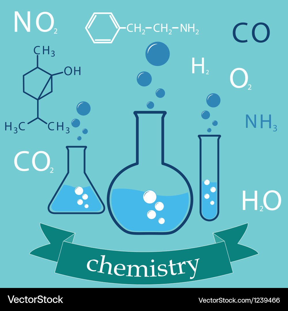 Subject of chemistry Royalty Free Vector Image